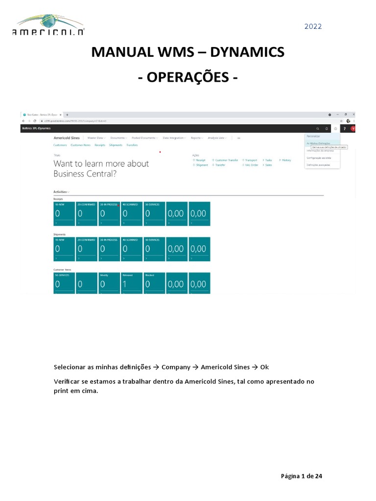 Manual WMS Dynamics 2022 | PDF | Business | Transporte de mercadorias