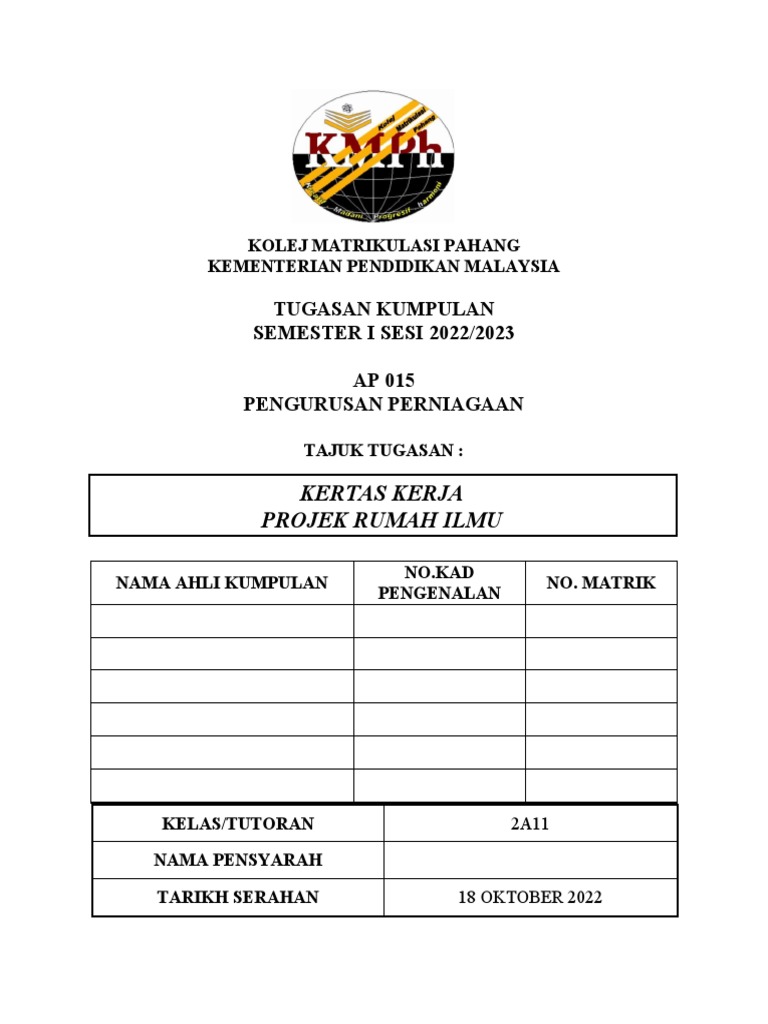 Template Kertas Kerja | PDF