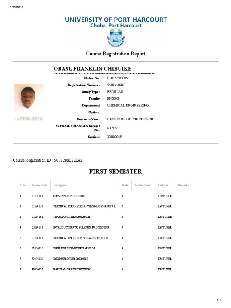 400L 1sem Coursereg | PDF | Technology & Engineering