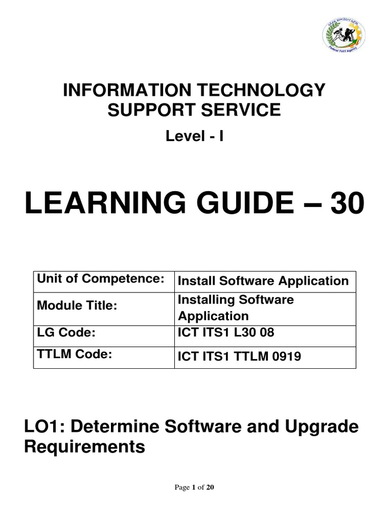 Install Software Application Lo1 | PDF | Software Development | Software