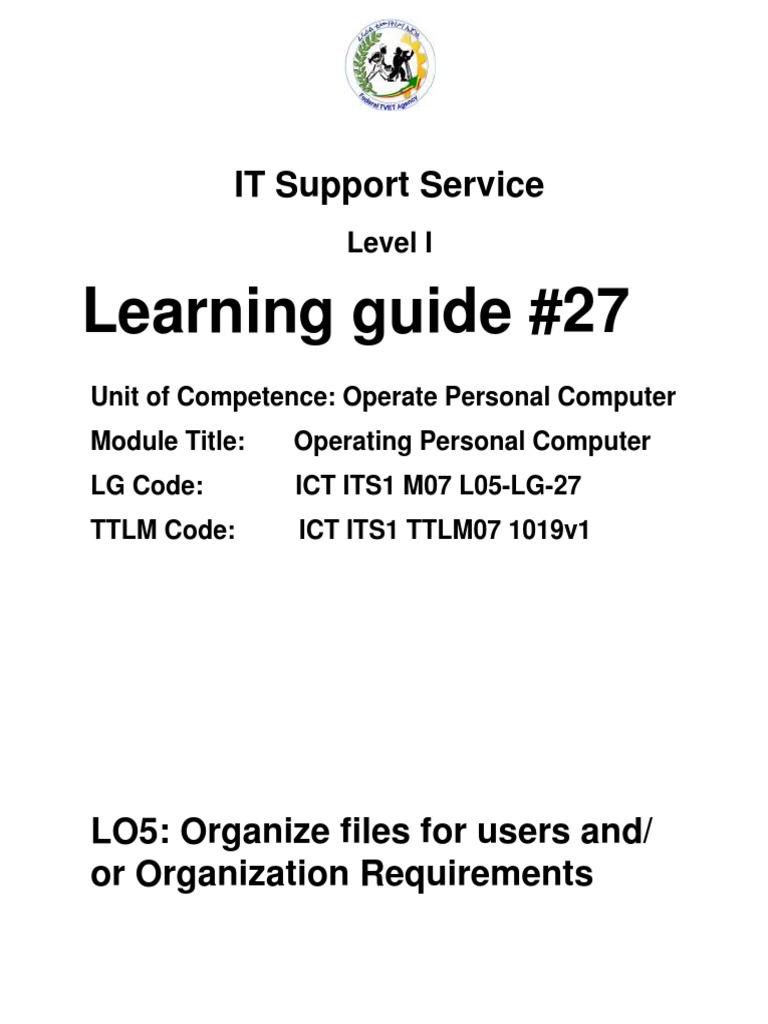 Operate Personal Computer Lo5 | PDF | Computer File | Directory (Computing)