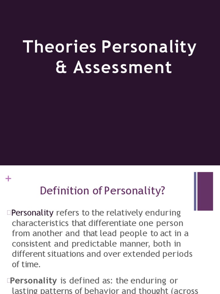 Theories of Personality | PDF | Id | Personality Psychology