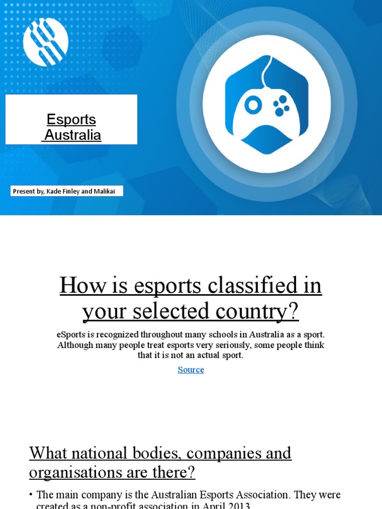 Presentation About Australia Esports | PDF | Australia