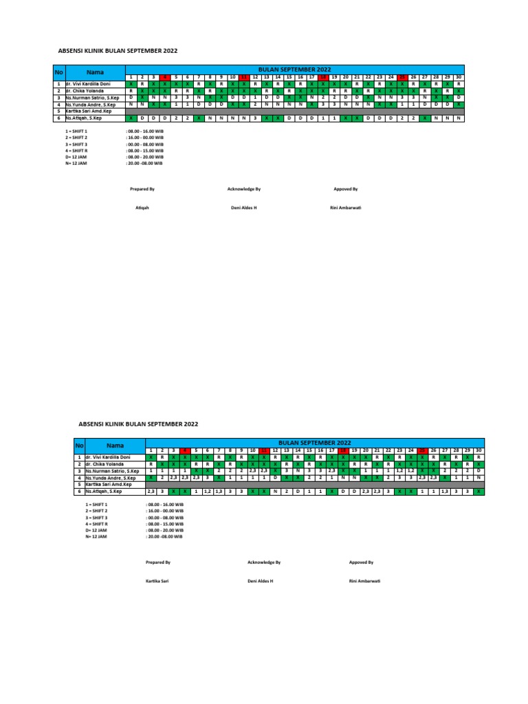 Absen September | PDF