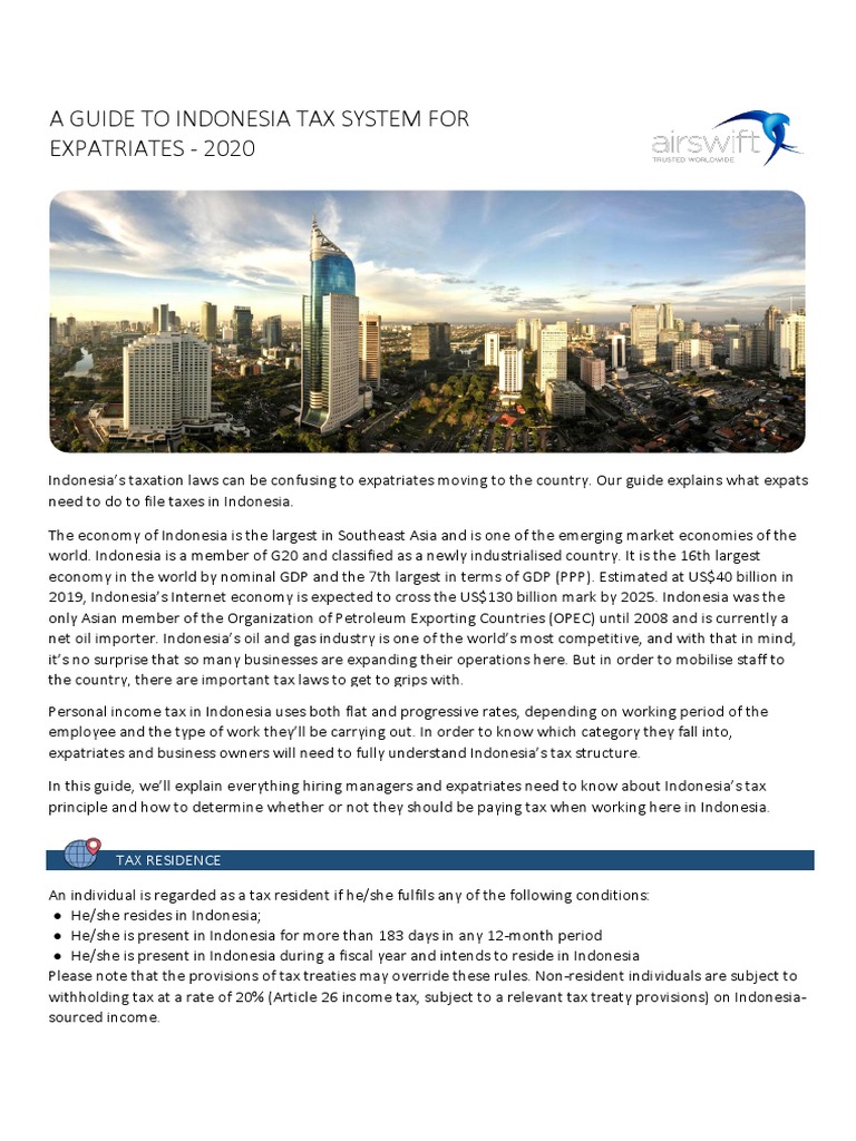 Airswift Indonesia Tax Guide 2020 - Final | PDF