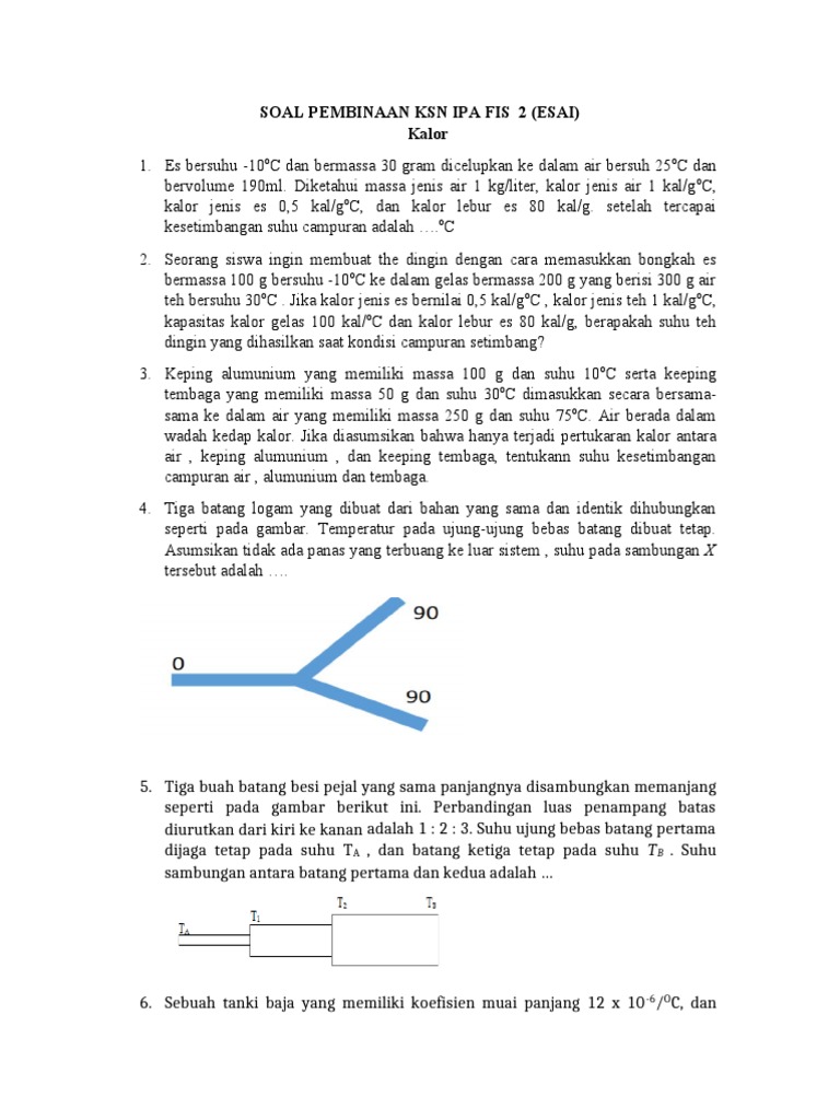 Soal Esai Pembinaan KSN Ipa Fis 2 | PDF