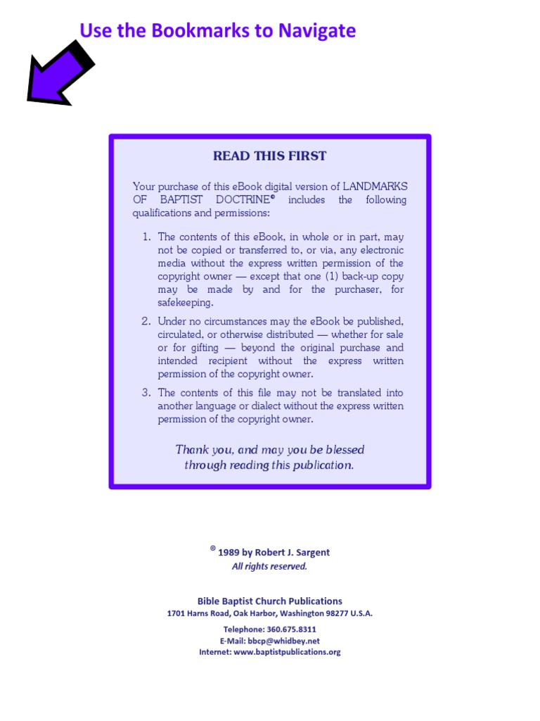 Baptist Doctrine (4sets) | PDF | Revelation | Protestantism