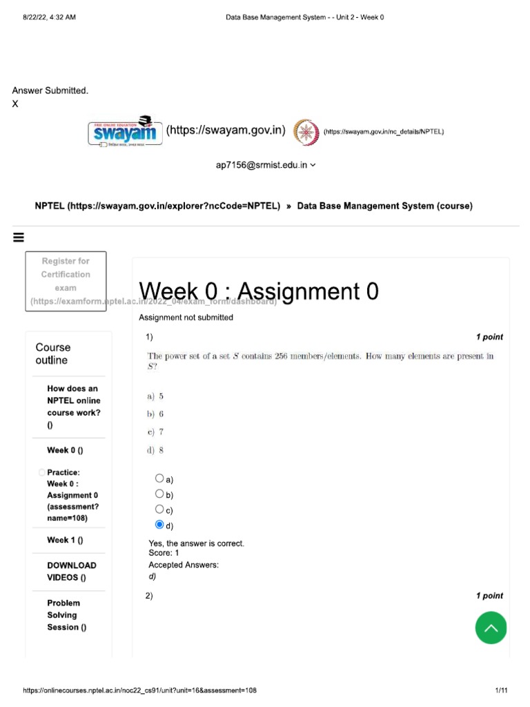 Dbms Week 0 Assignment | PDF