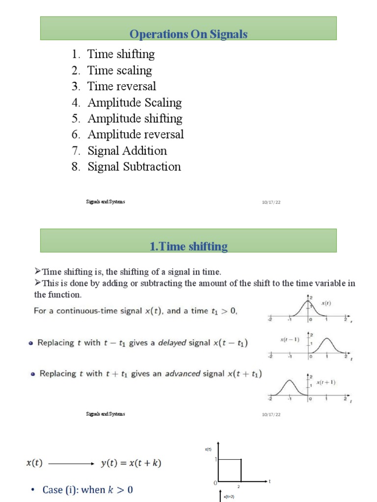3.Unit-I-Operation On Signals | PDF | Applied Mathematics | Mathematics
