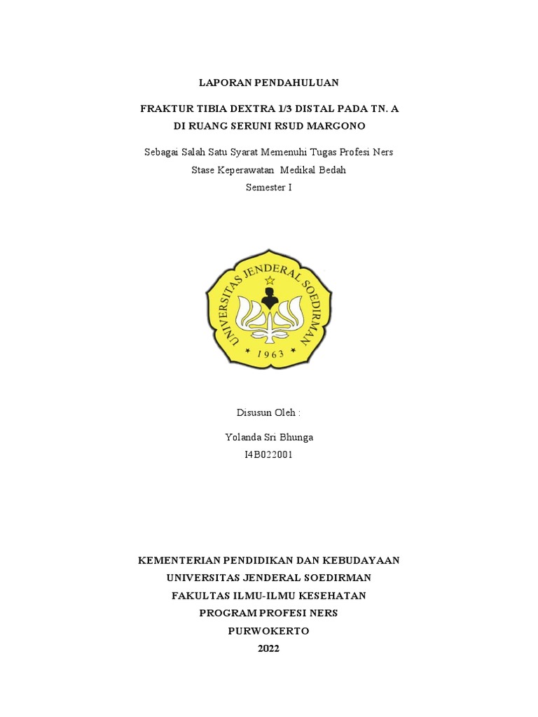 LP WOC KMB 2 - Fraktur Tibia Dextra - Yolanda Sri B | PDF