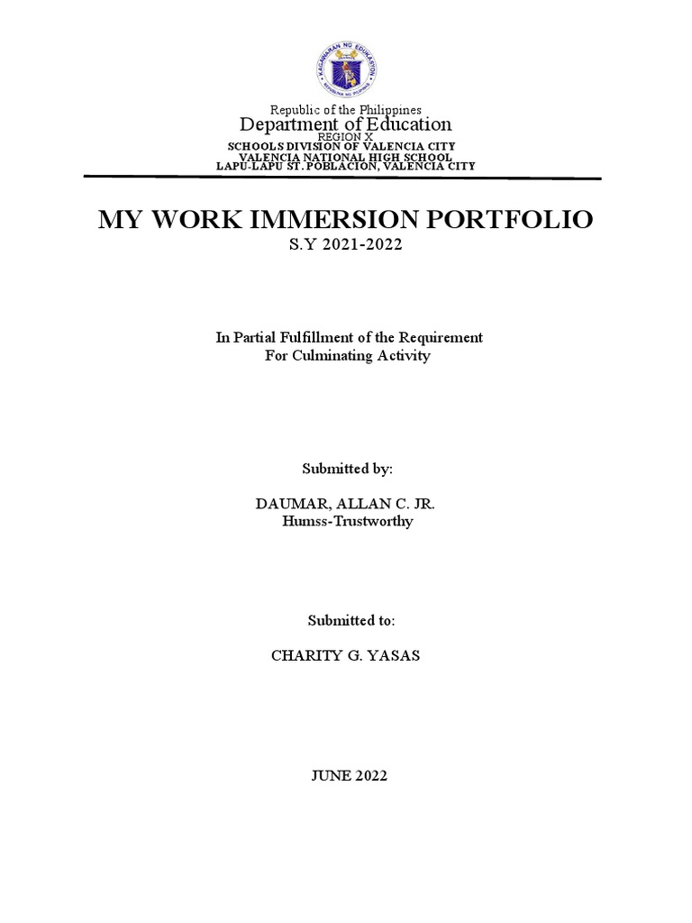 Reflection on My Portfolio Creation | PDF | Social Science | Wellness