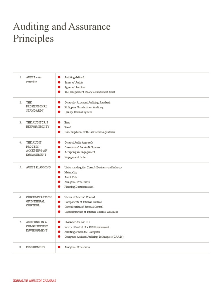 Auditing and Assurance Principles | PDF | Audit | Financial Audit