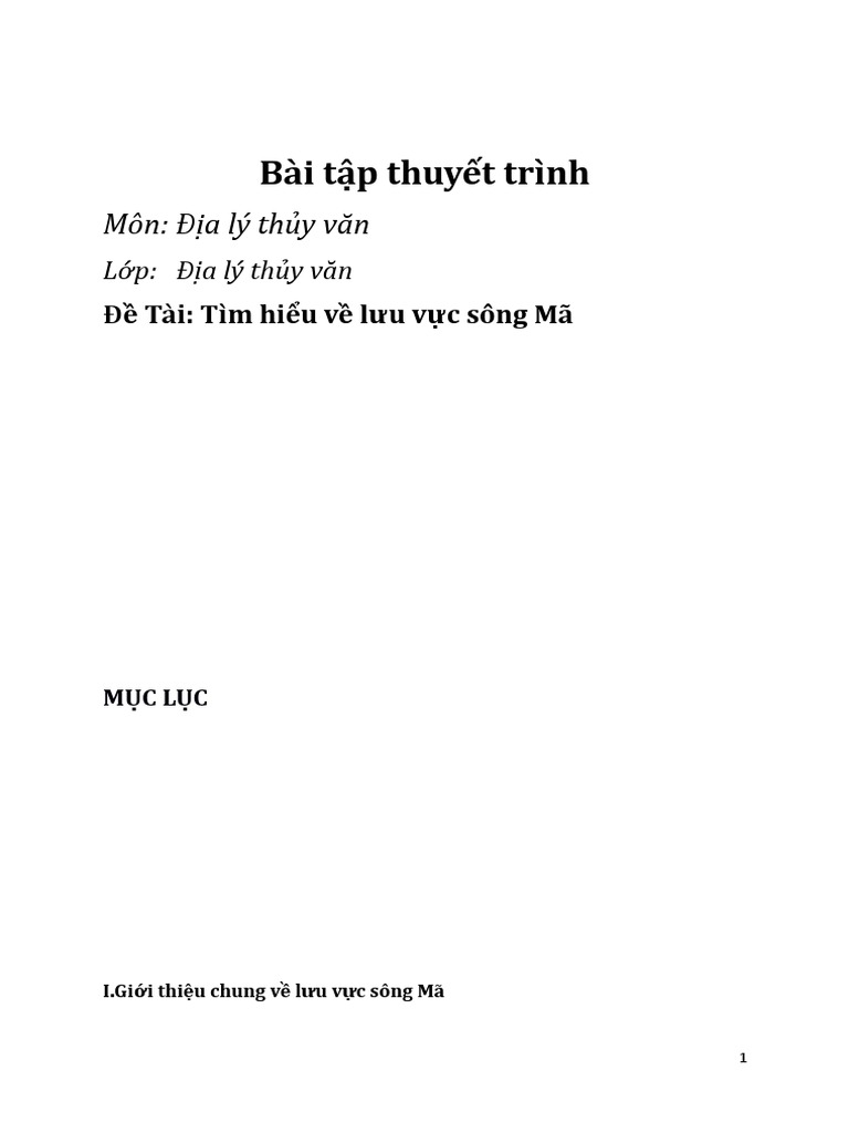 123doc Dia Li Thuy Van Luu Vuc Song Ma | PDF