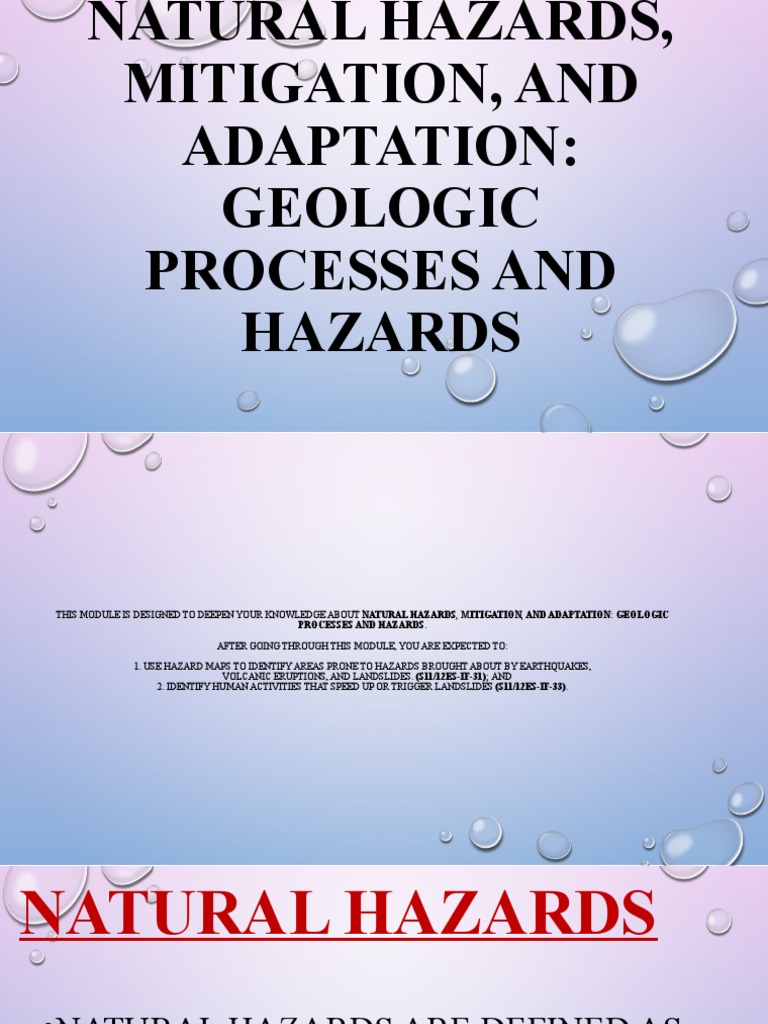 Natural Hazards: Mitigation & Adaptation | PDF | Climate Change ...