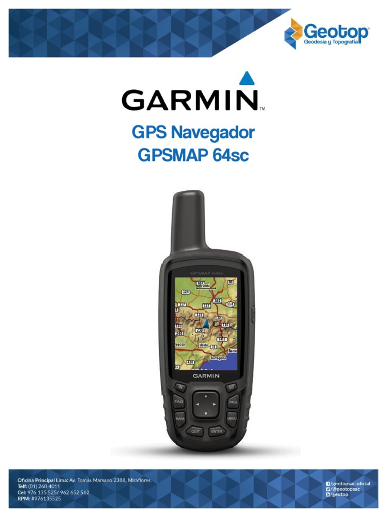 Brochure GPS Navegador Garmin GPSMAP 64sc | PDF | Sistema de ...