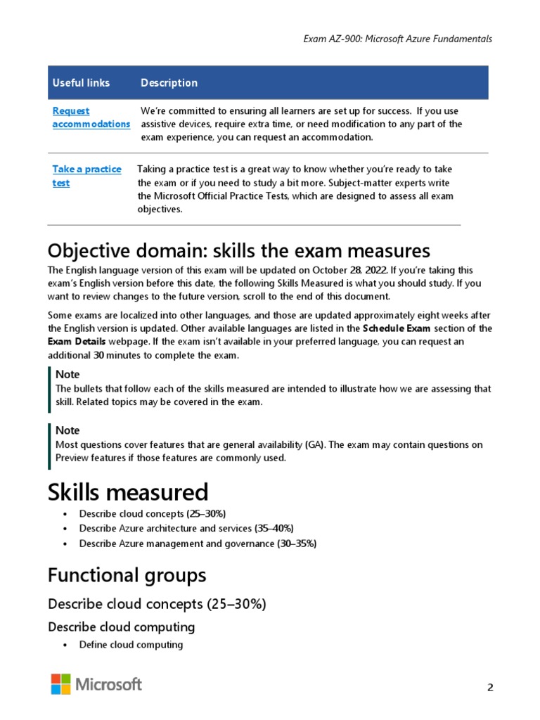 AZ-900 StudyGuide ENU FY23Q1 10.02 | PDF | Cloud Computing | Microsoft Azure