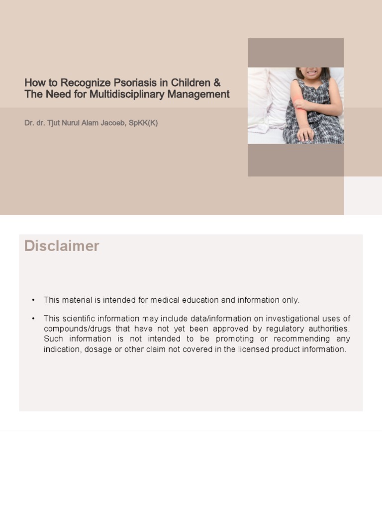 How To Recognize Psoriasis in Children & The Need For Multidisciplinary Management | PDF