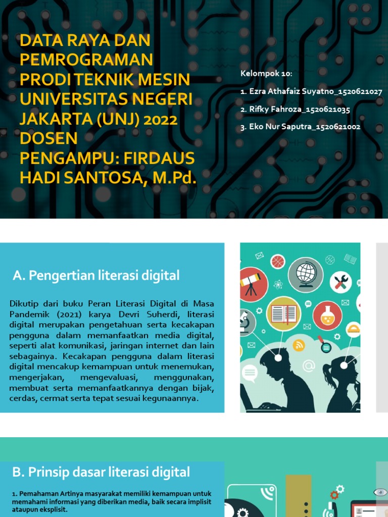 Data Raya Pemrograman - Literasi Digital - Kelompok 10 | PDF