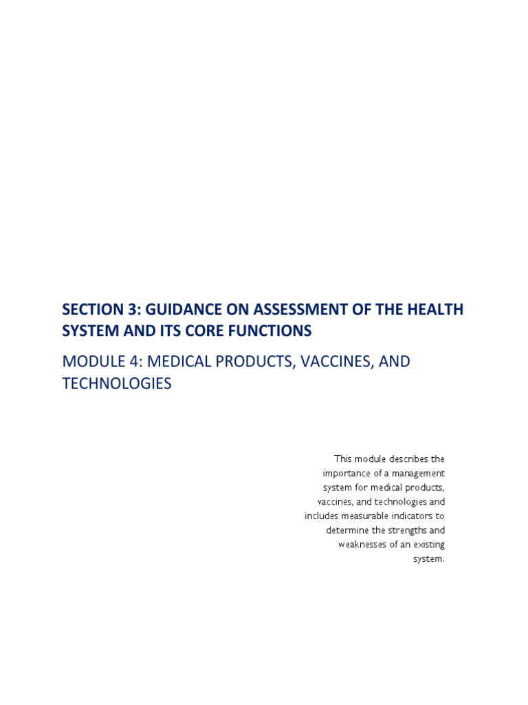 Section 3 Module 4 - Medical Products | PDF | Health System | Health Care