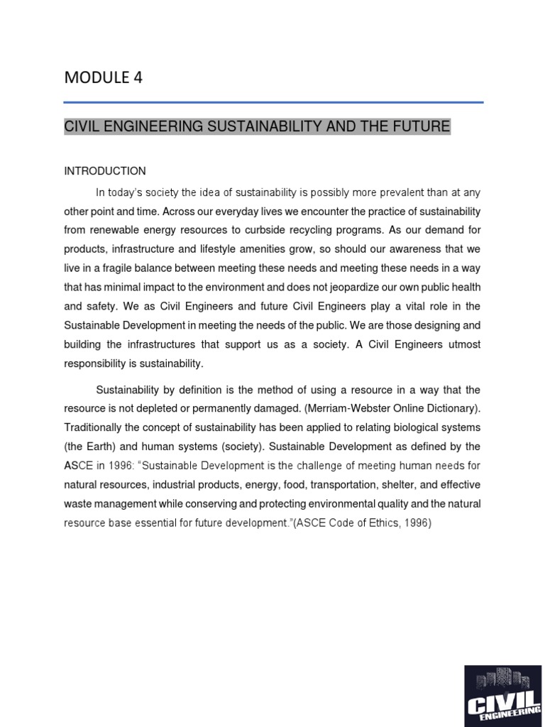 Module 4 - Sustainability and Development | PDF | Sustainability | Waste