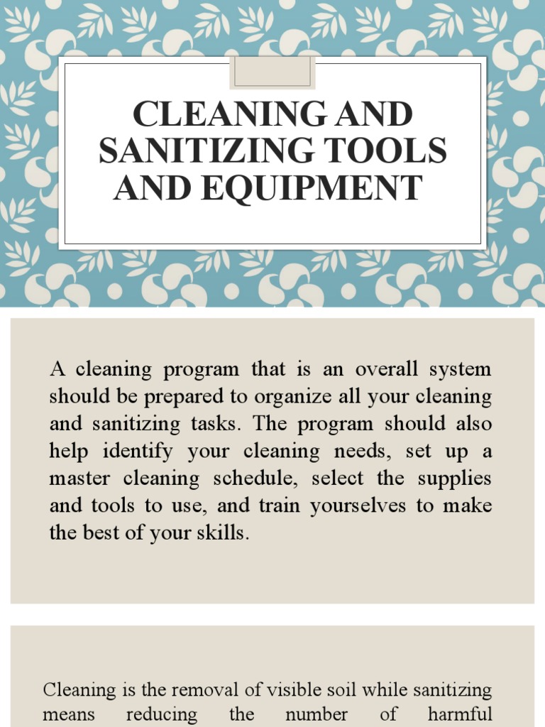 Cleaning And Sanitizing Pdf Dishwasher Industrial Processes