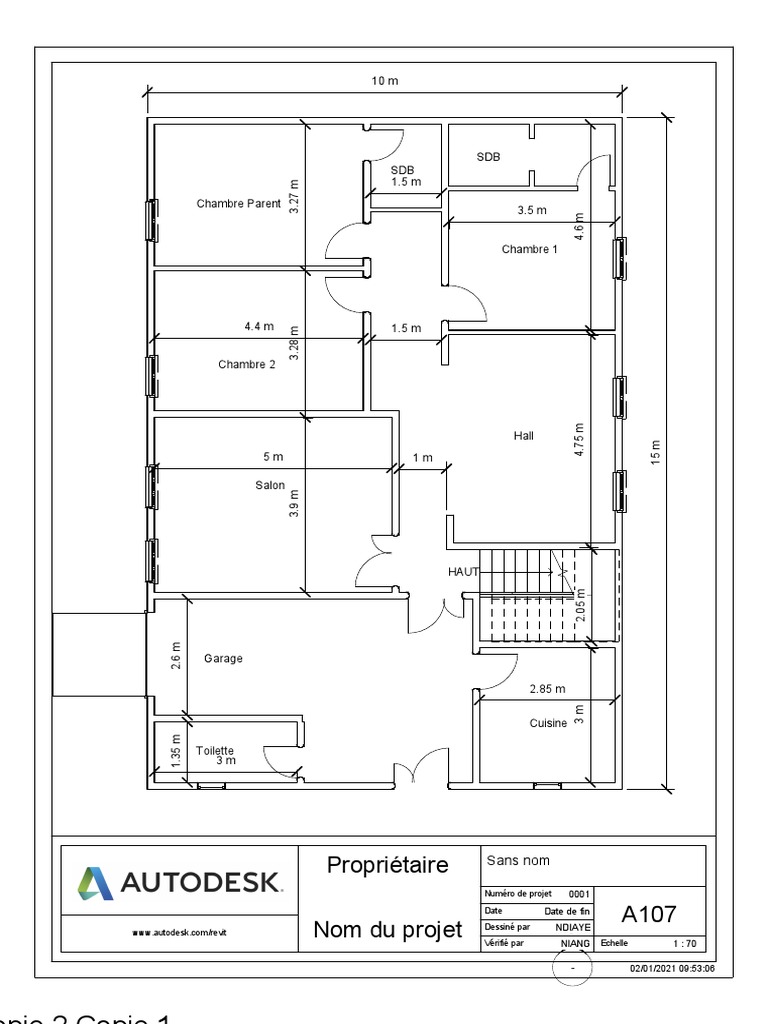 Plan 150m2 Avec Cotation | PDF