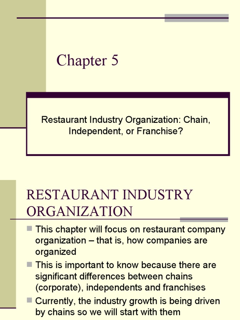 ch05 PPT | PDF | Franchising | Business