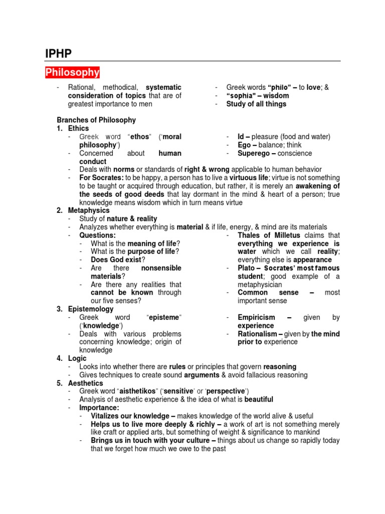 Iphp - Quarter 1 - Reviewer | PDF