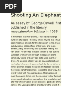 Shooting An Elephant by George Orwell | PDF