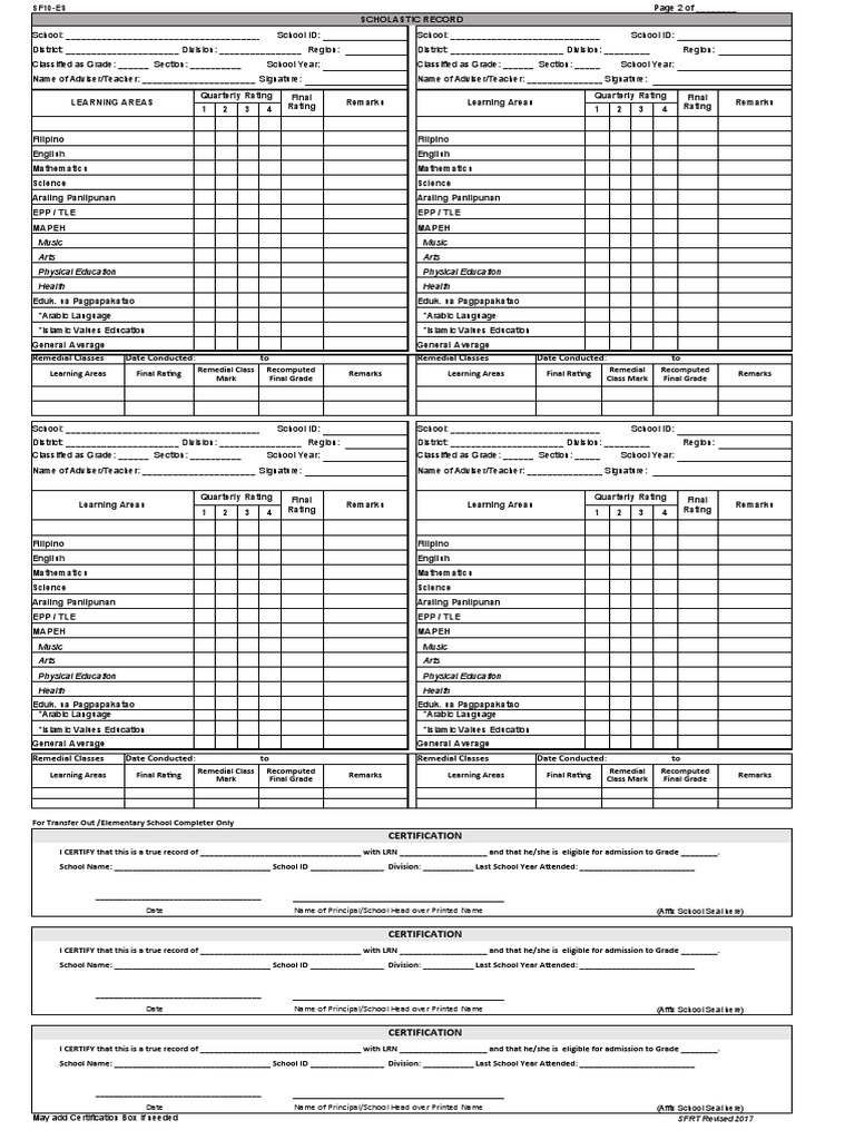 Sanchez, Janella Mae, Soriano Sf10 | PDF