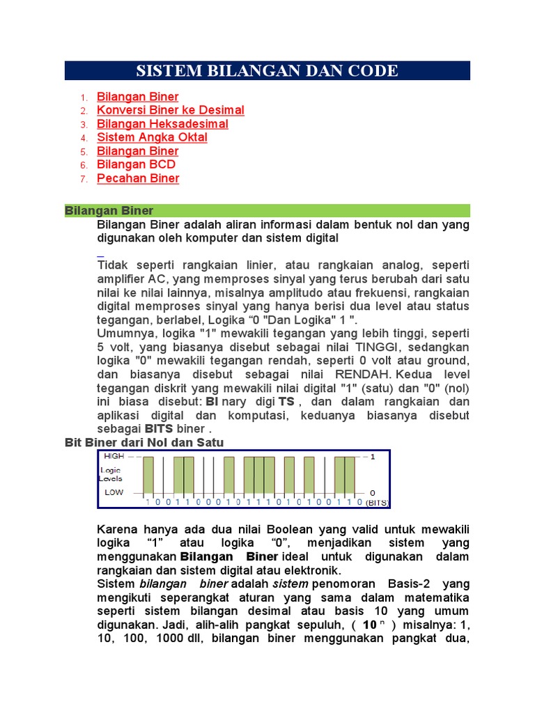 Sistem Bilangan Dan Code | PDF