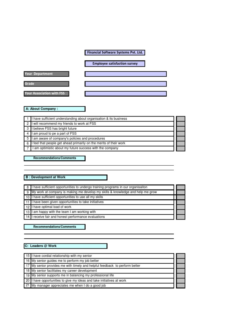 ESS - Questionnaire - New One | PDF | Employment | Leadership