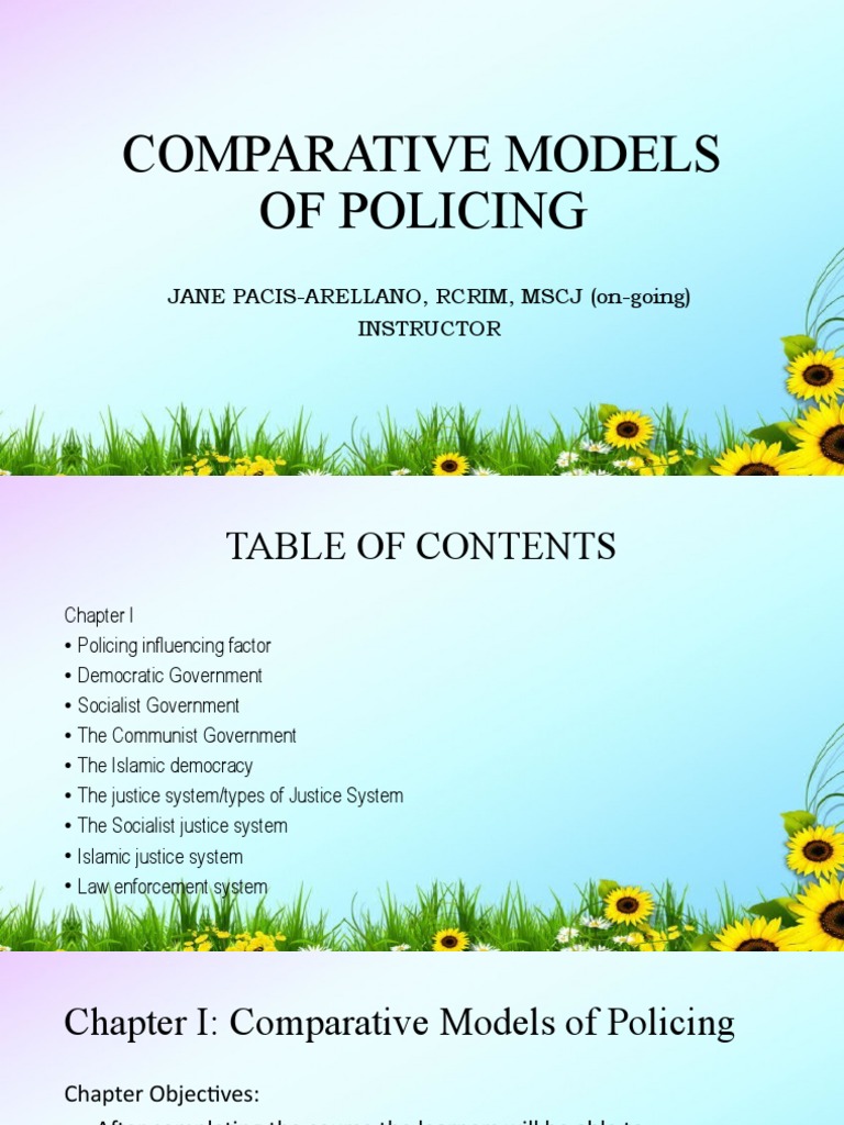 Comparative Models of Policing | PDF | Legislature | Westminster System