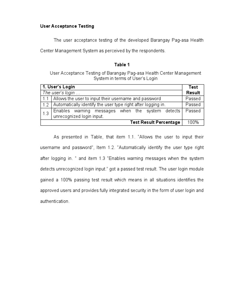 User Acceptance Testing | PDF | User (Computing) | Point Of Sale