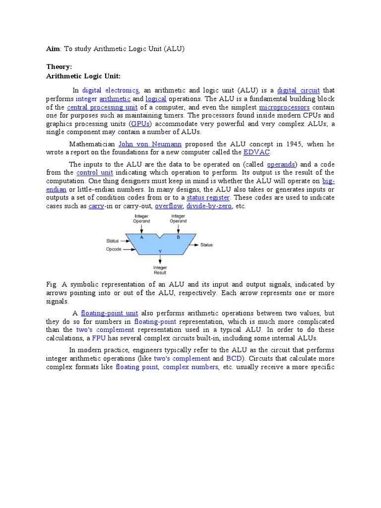 DLCOA Exp ALU | PDF | Central Processing Unit | Electronic Design