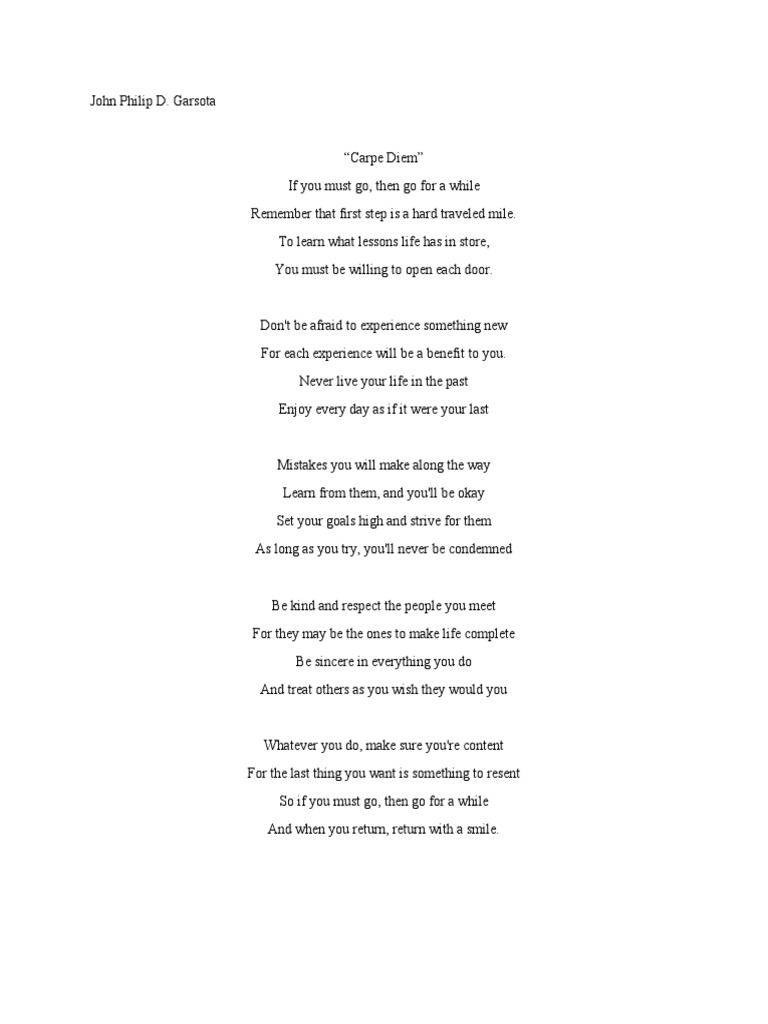 Carpe Diem | PDF