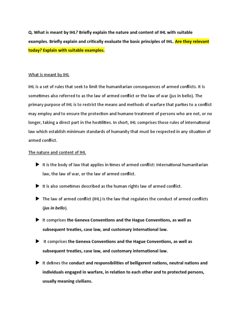 Understanding International Humanitarian Law | PDF