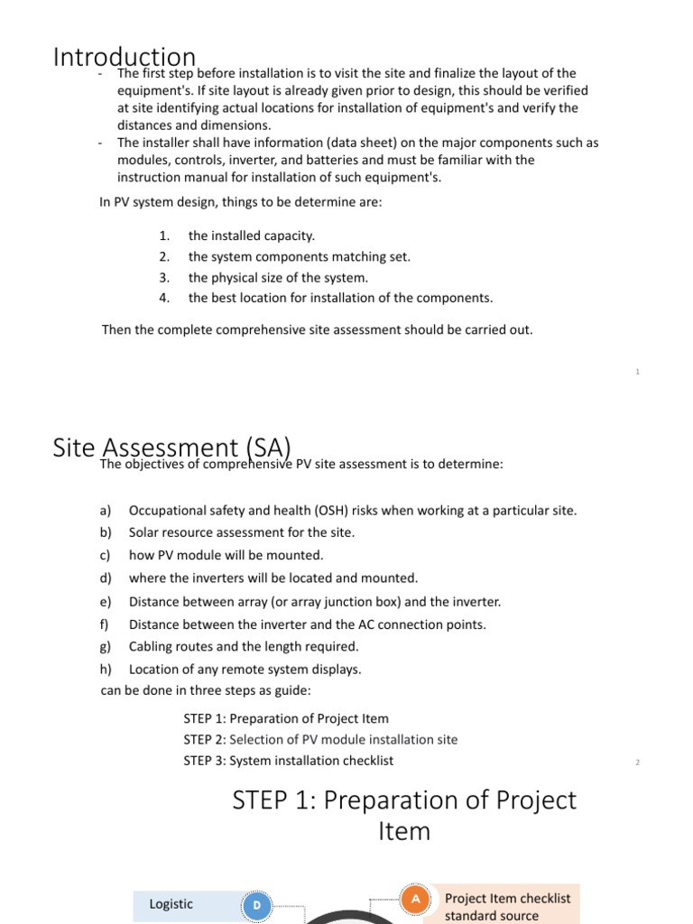 6 - PV System Installation Preparation | PDF | Photovoltaics ...