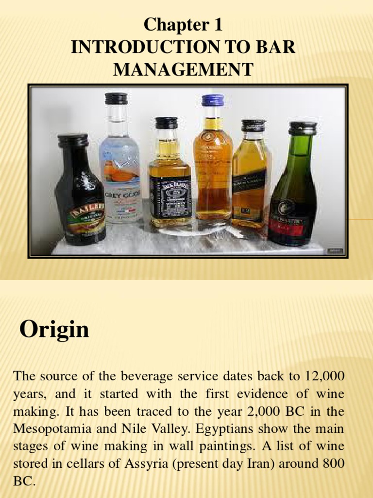 Introduction To Bar and Beverage Management | PDF | Alcoholic Drinks ...