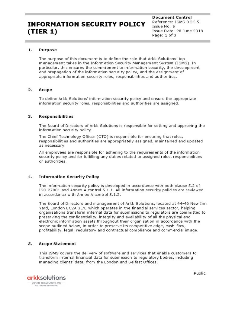 Isms Doc 5 | PDF | Information Security | Computing