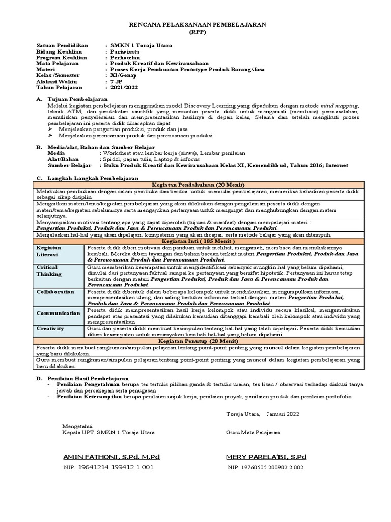 RPP KD 3.8 PKK XI Genap | PDF | Seni