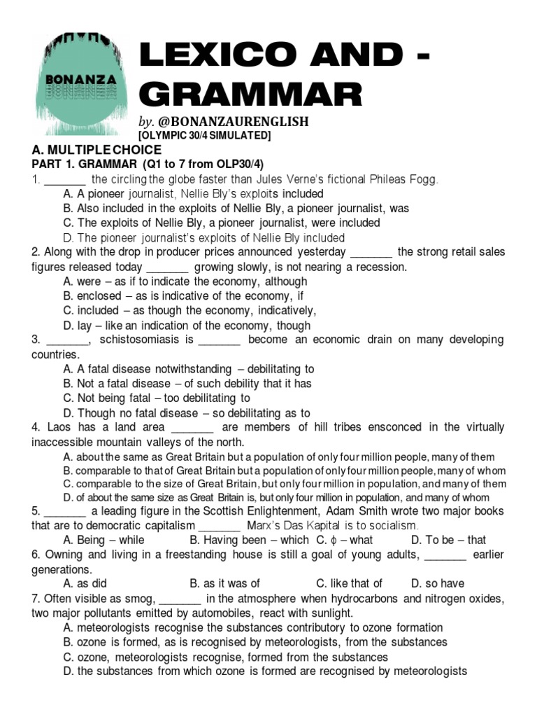 Lexico and Grammar by Bonanza | PDF | Biotechnology | Ozone