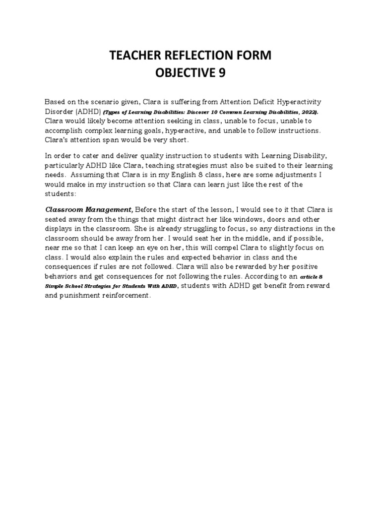 TRF Objective 9 | PDF
