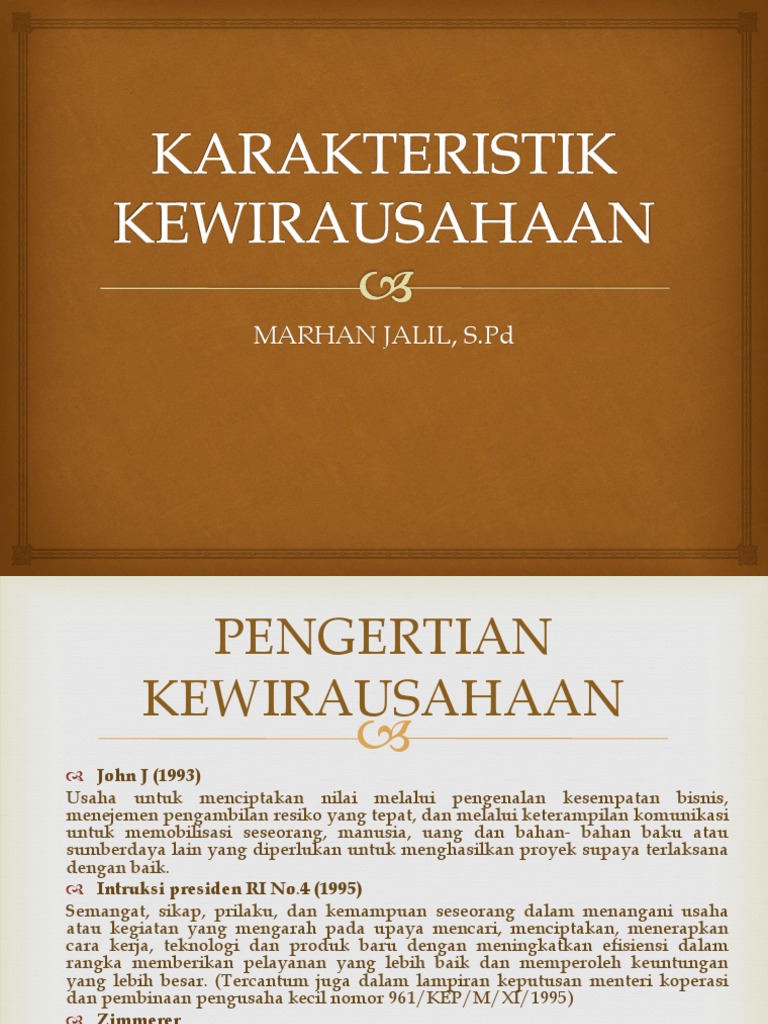 Karakteristik Kewirausahaan | PDF Karakteristik Kewirausahaan | PDF