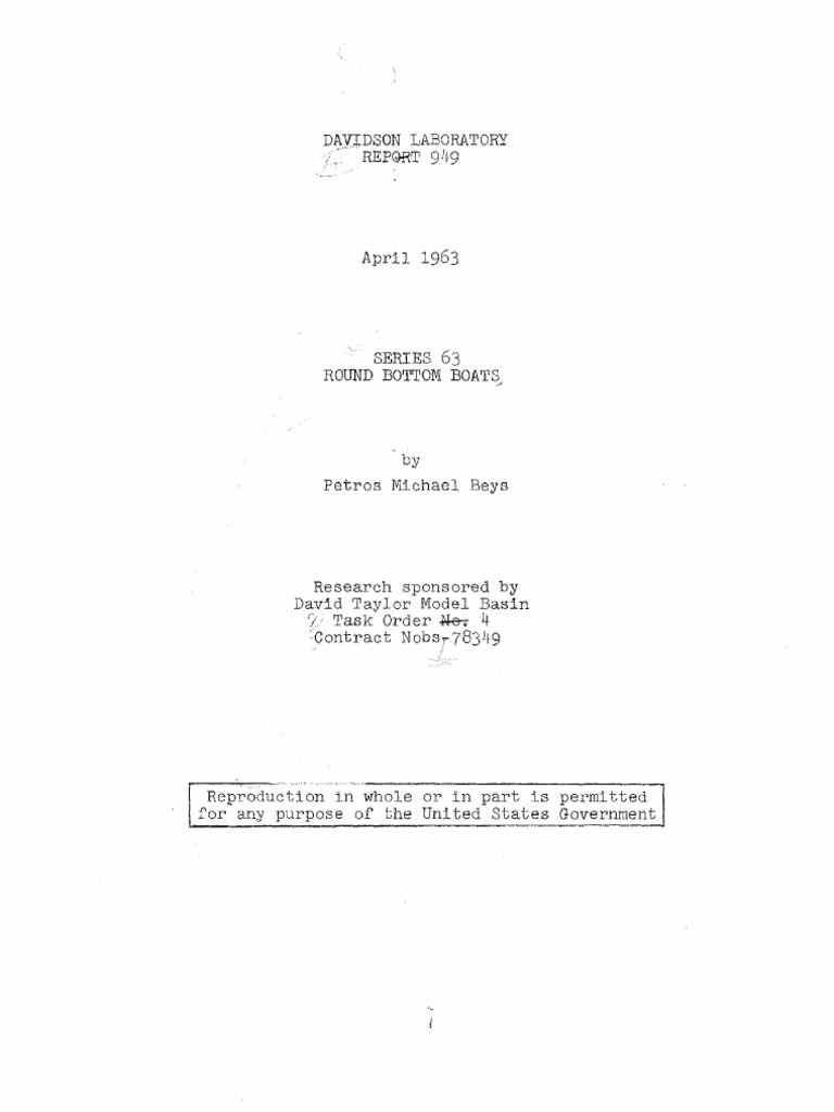 Series 63 Round Bottom Boats | PDF | Hull (Watercraft) | Force