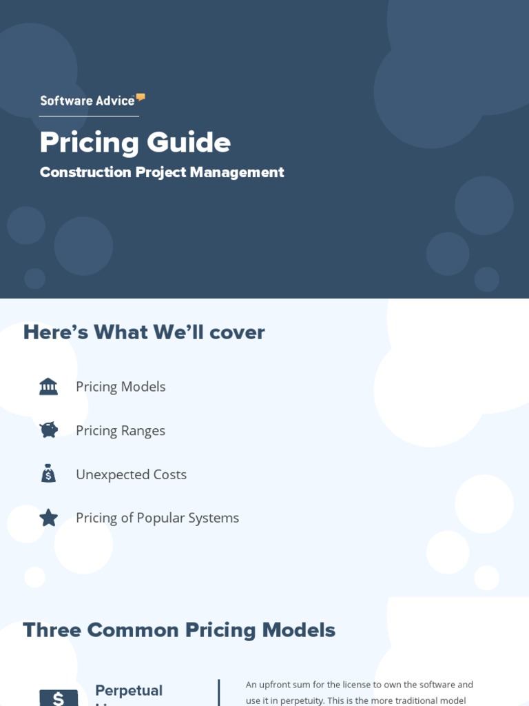 Construction Project Management 2019 Pricing Guide | PDF | Subscription ...