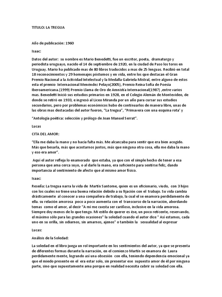 La TREGUA | PDF | Clásicos