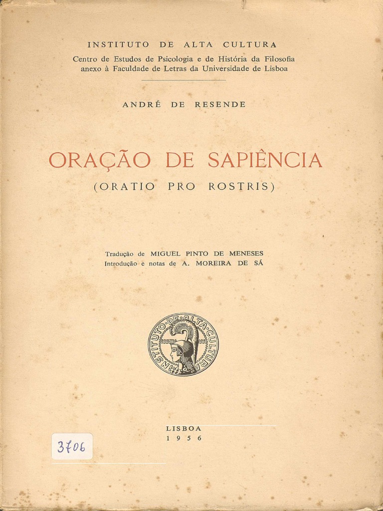 Oracao de Sapiencia Oratio Pro Rostris | PDF | Bibliotecas