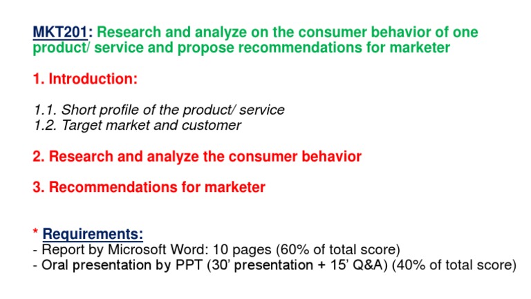 Consumer Behavior Analysis for MKT201 | PDF | Business | Technology & Engineering