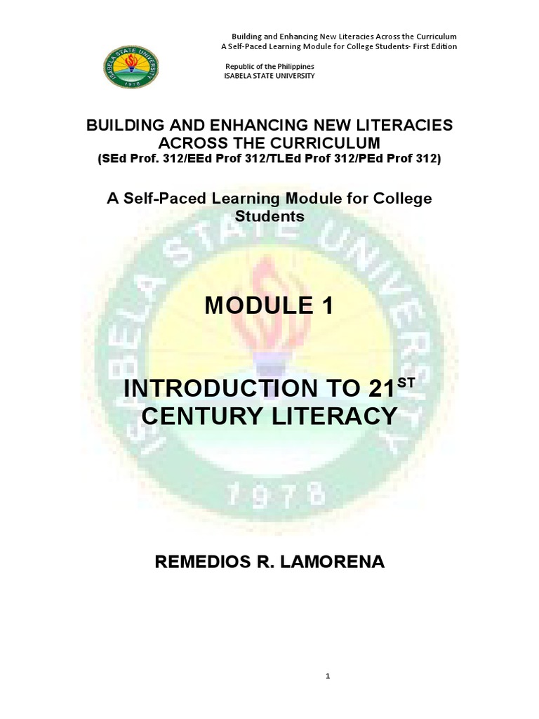 21st Century Literacy Module Overview | PDF | Literacy | Curriculum